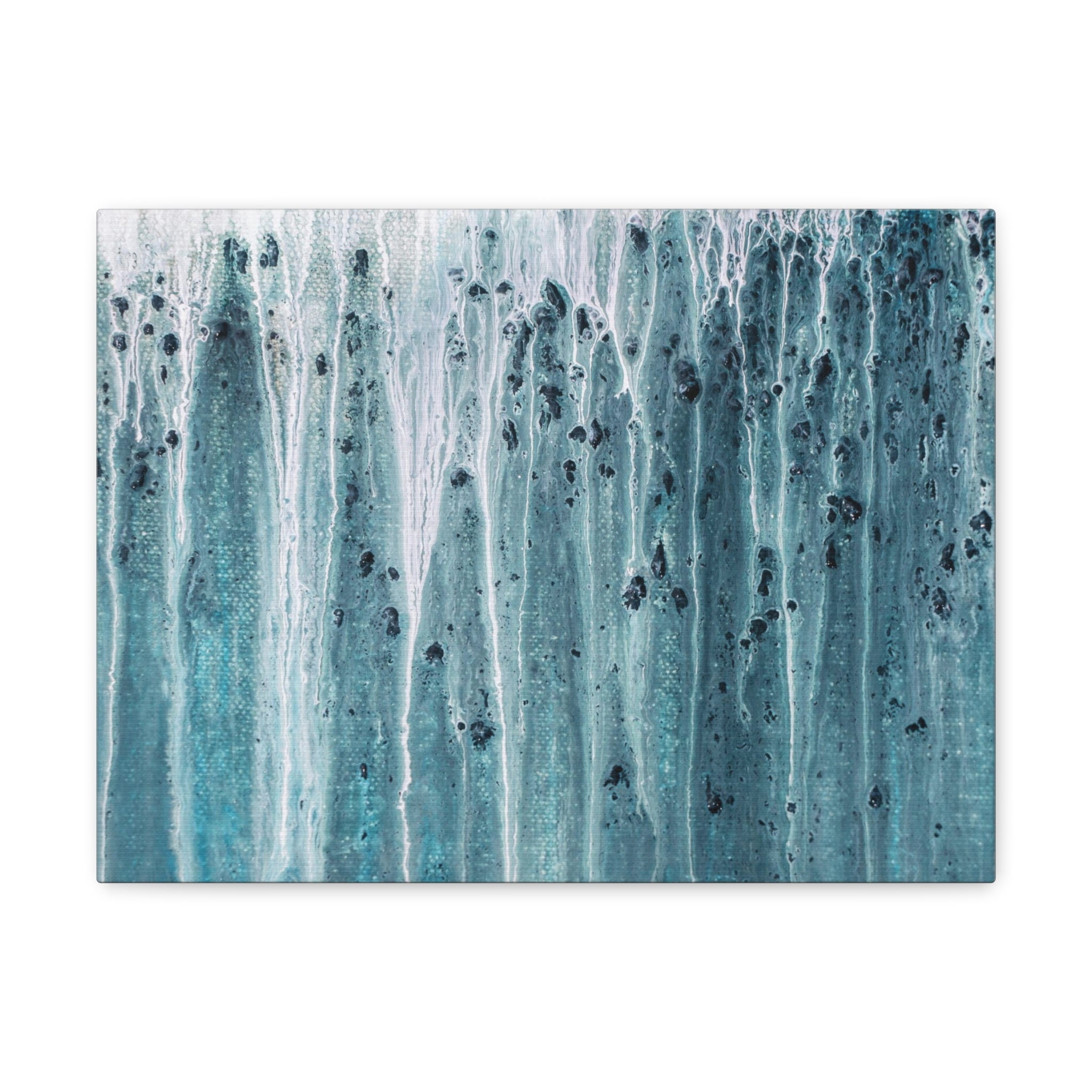 Blue Rain Abstract Acrylic Painting Canvas Wall Art for Home Decor ...