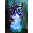 Blue Rainbow Armored Dragon Guarding LED Lantern Acrylic Crystal Egg ...