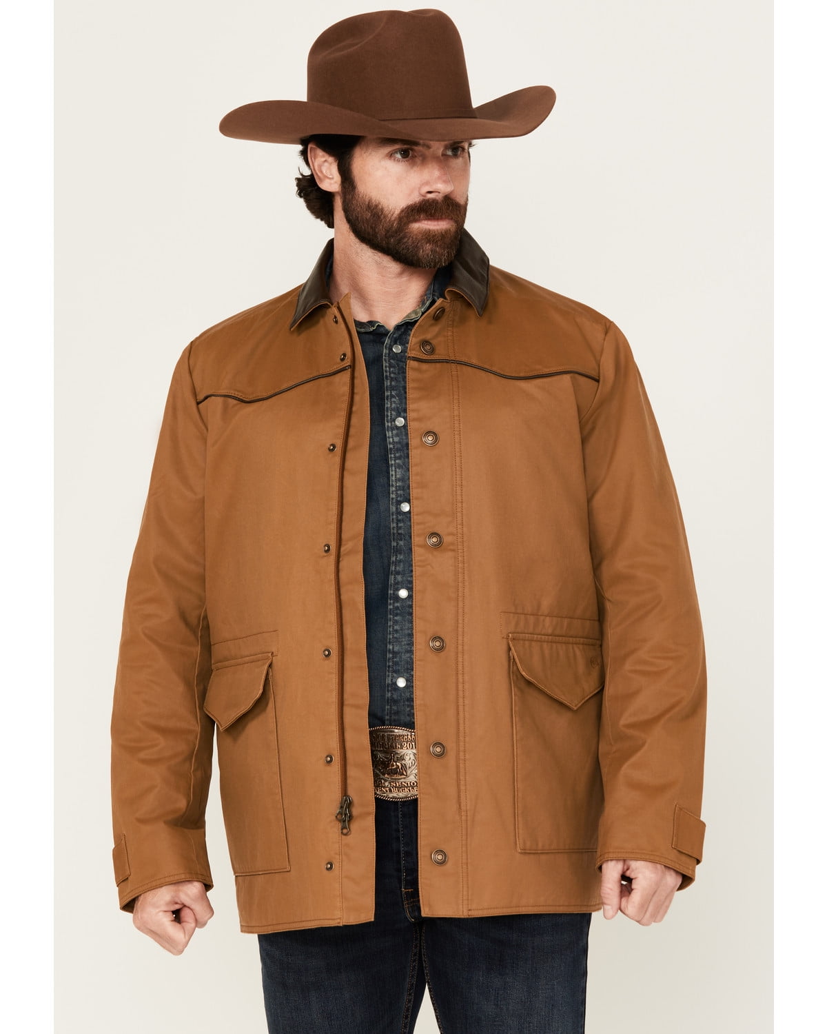 Blue Ranchwear Men's Flannel Lined Rancher Jacket - BRFA24O13-CML X- US ...