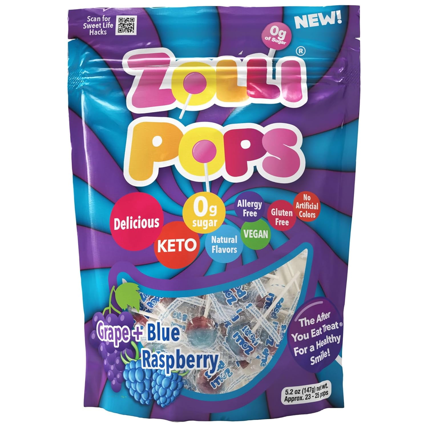 Blue Raspberry-Grape Duo s - Sugar-Free, Allergy-Free, Vegan, KETO ...