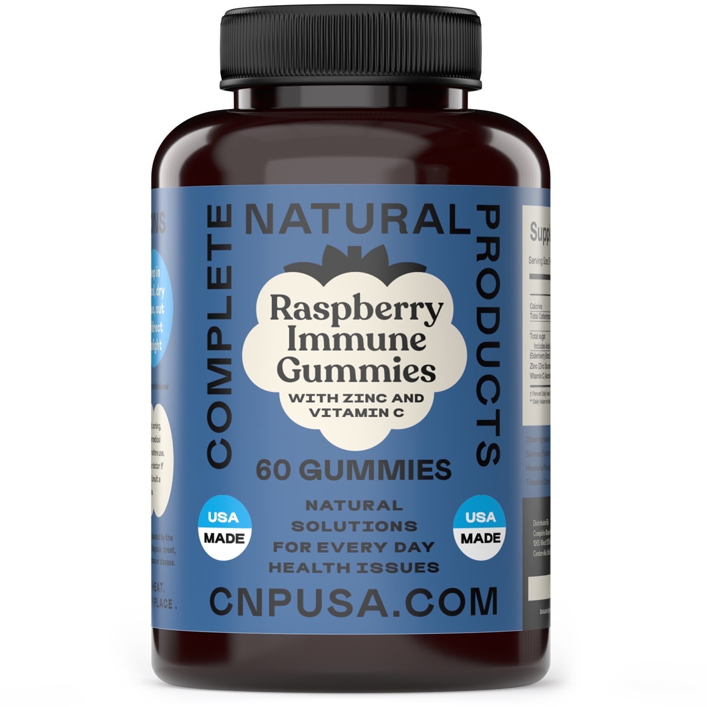 Complete Natural Products Blue Raspberry Immune Gummies - 60 Organic ...