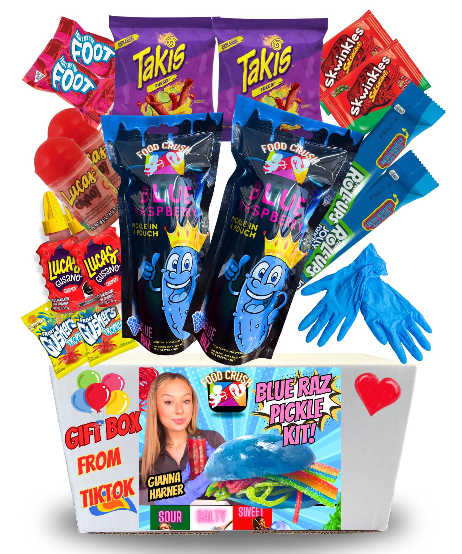 Blue Raspberry Pickle Kit-Double Sized-Mexican Candy Gift Box-Tiktok ...