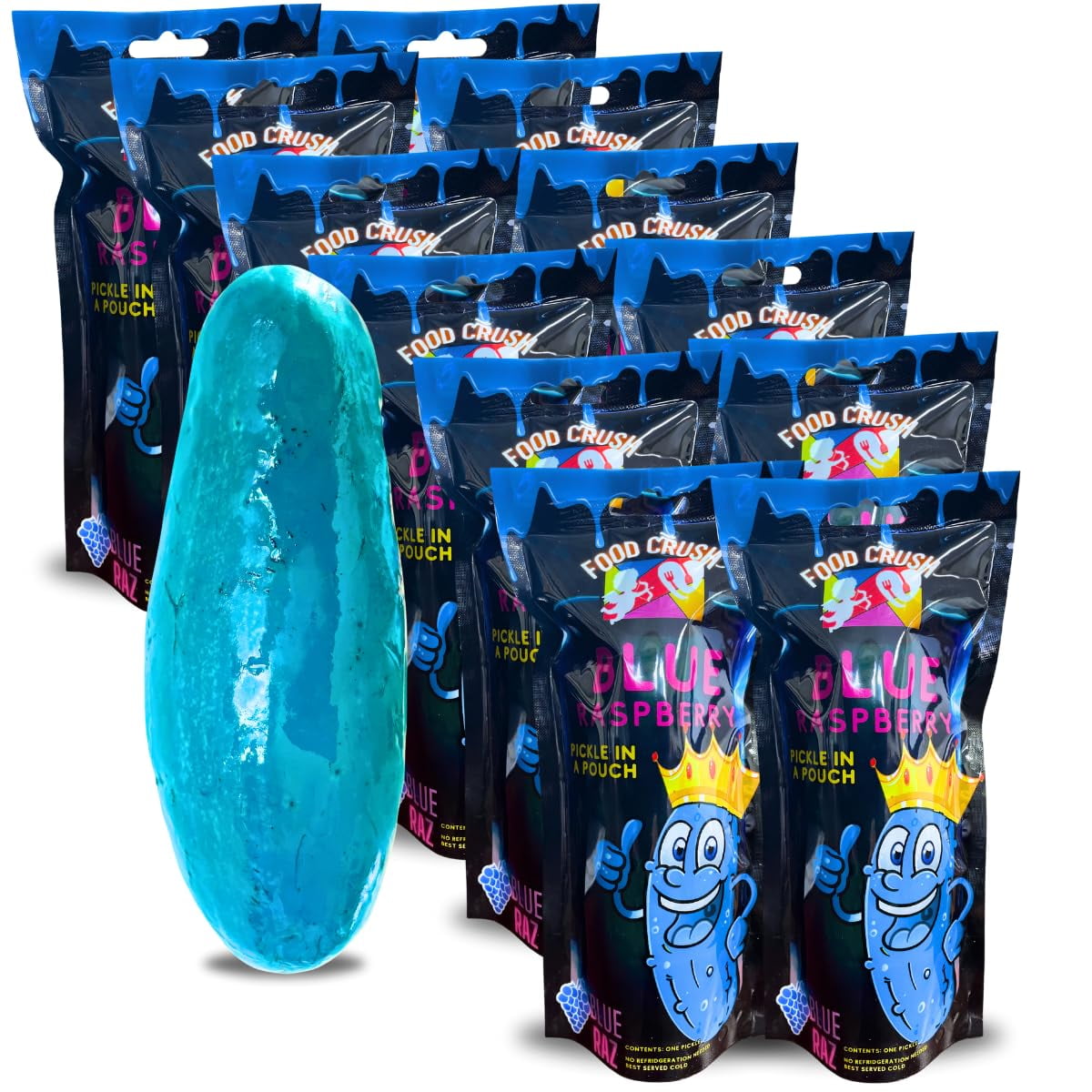 Blue Raspberry Pickles In A Pouch-Blue Raz Single Pickle In A Pouch X ...