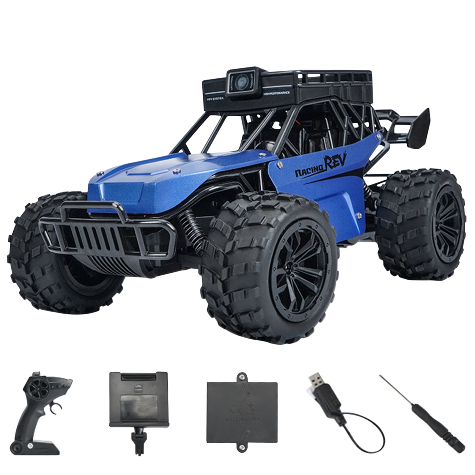 Blue Rc Car With Voice Intercom And Real Time Screen Off Road Adventure ...