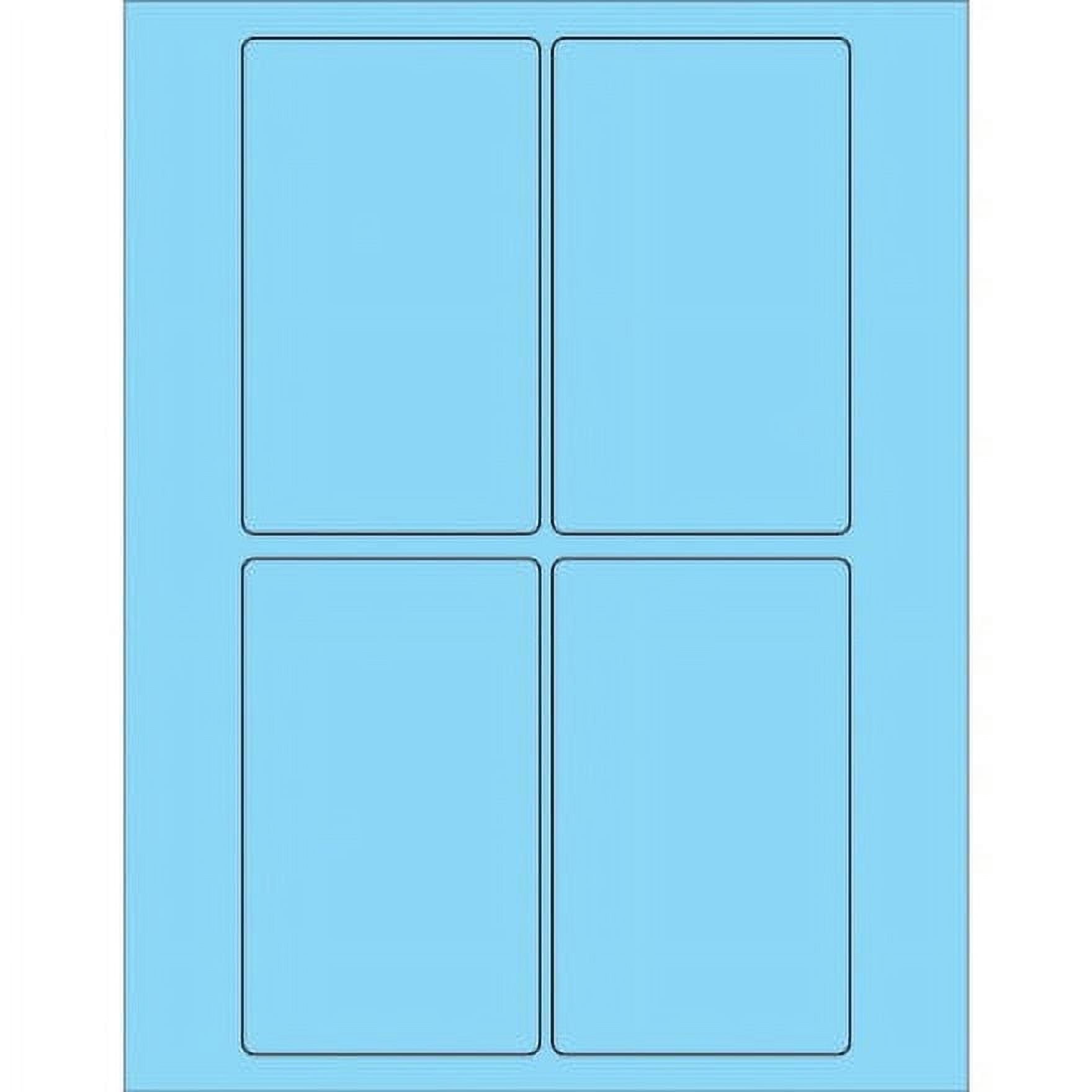 Blue Rectangle Labels: 400/Case - Laser Labels 3 x 5", 4/Sheet for ...