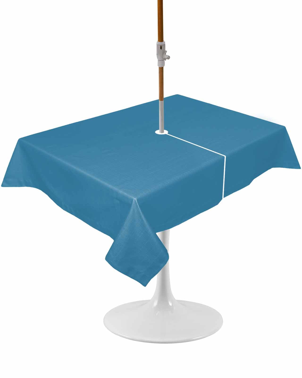 Blue Rectangle Outdoor Tablecloth, Waterproof Table Cloth Cover with ...