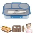 Blue Rectangular Adult Bento Box [1100Ml]/ Adult Lunchbox Four ...