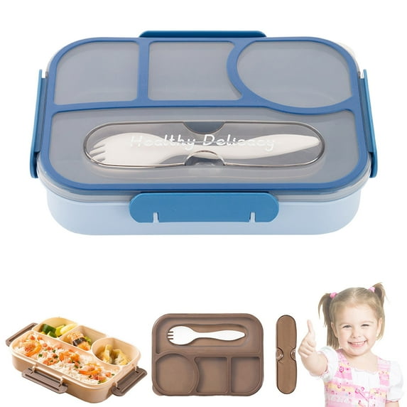 Blue Rectangular Adult Bento Box [1100Ml]/ Adult Lunchbox Four ...