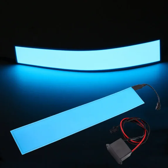 Blue/Red 30x5cm 12V Flexible EL Light Panel Electroluminescent Back ...
