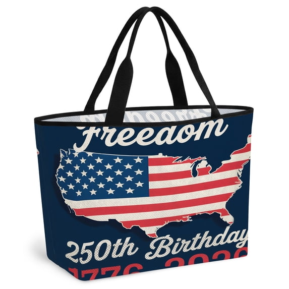 Blue Red 4th of July Beach Bag for Women, Large Breathable Mesh Beach ...
