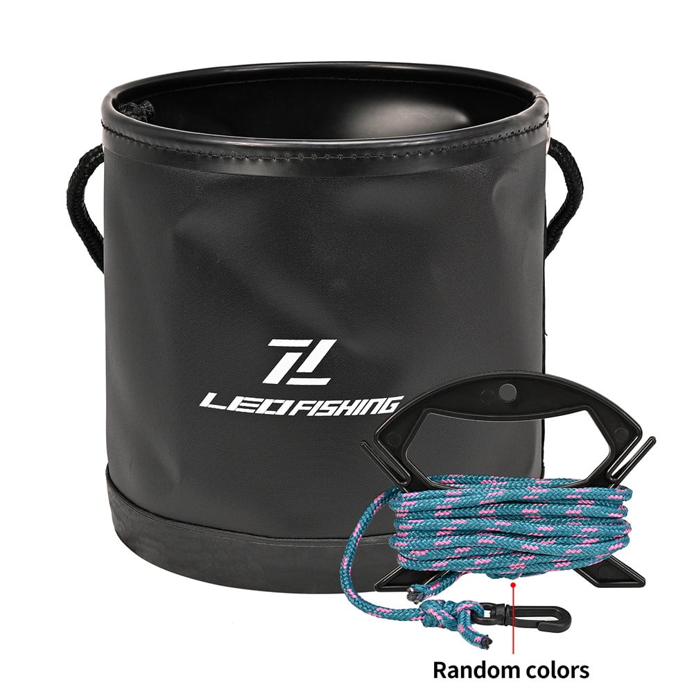 Blue/Red/Black EVA Fishing Bucket Water Tank Container with Drawstring ...