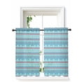 Blue Red Boho Curtains 45 Inch Length, Sheer Curtains for Bedroom ...