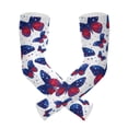 Blue Red Butterflies Pattern UV Protection Cooling Arm Sleeves ...