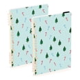 Blue Red Candy Canes Christmas Trees Notebook Detachable Coil Notebook ...