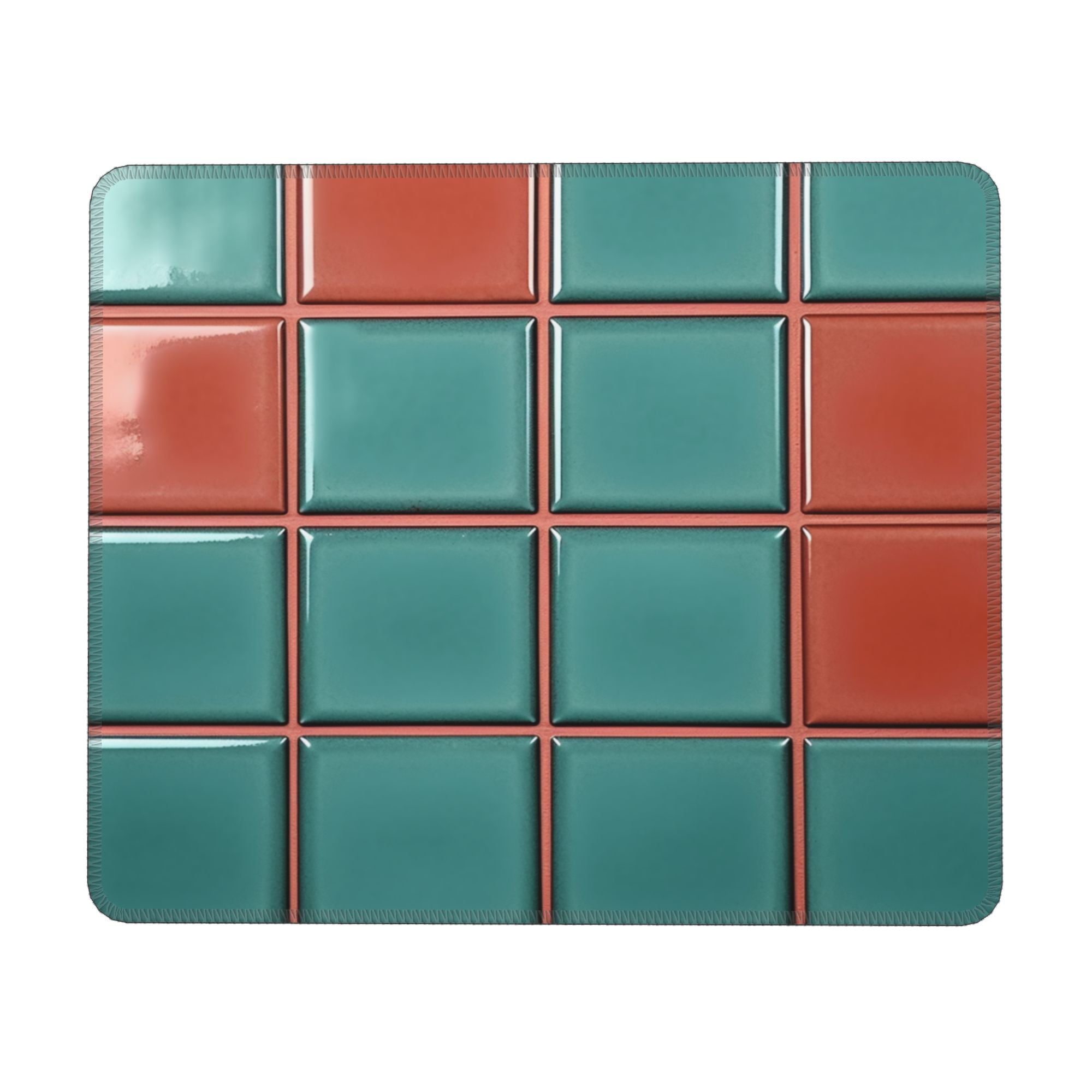 Blue Red Ceramic Square Mouse Pad Non Slip Rubber Base Mousepad 10 x 12 ...