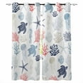 Blue Red Coastal Blackout Curtains 39 Inches Long, Nautical Summer ...