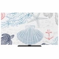 Blue Red Coastal Nautical TV Dust Cover,Stretchable TV Screen Desktop ...