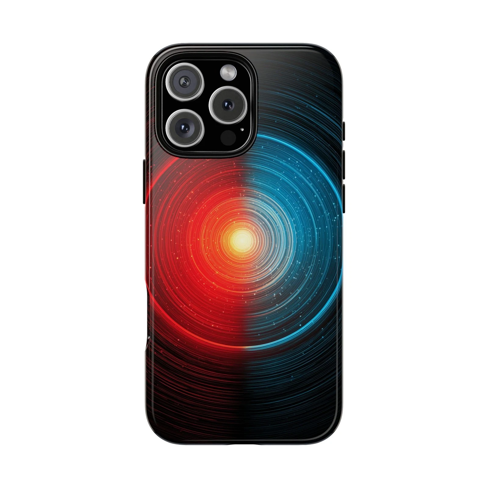 Blue Red Concentric Circle Art Phone Case for iPhone Case 17 11 12 13 ...