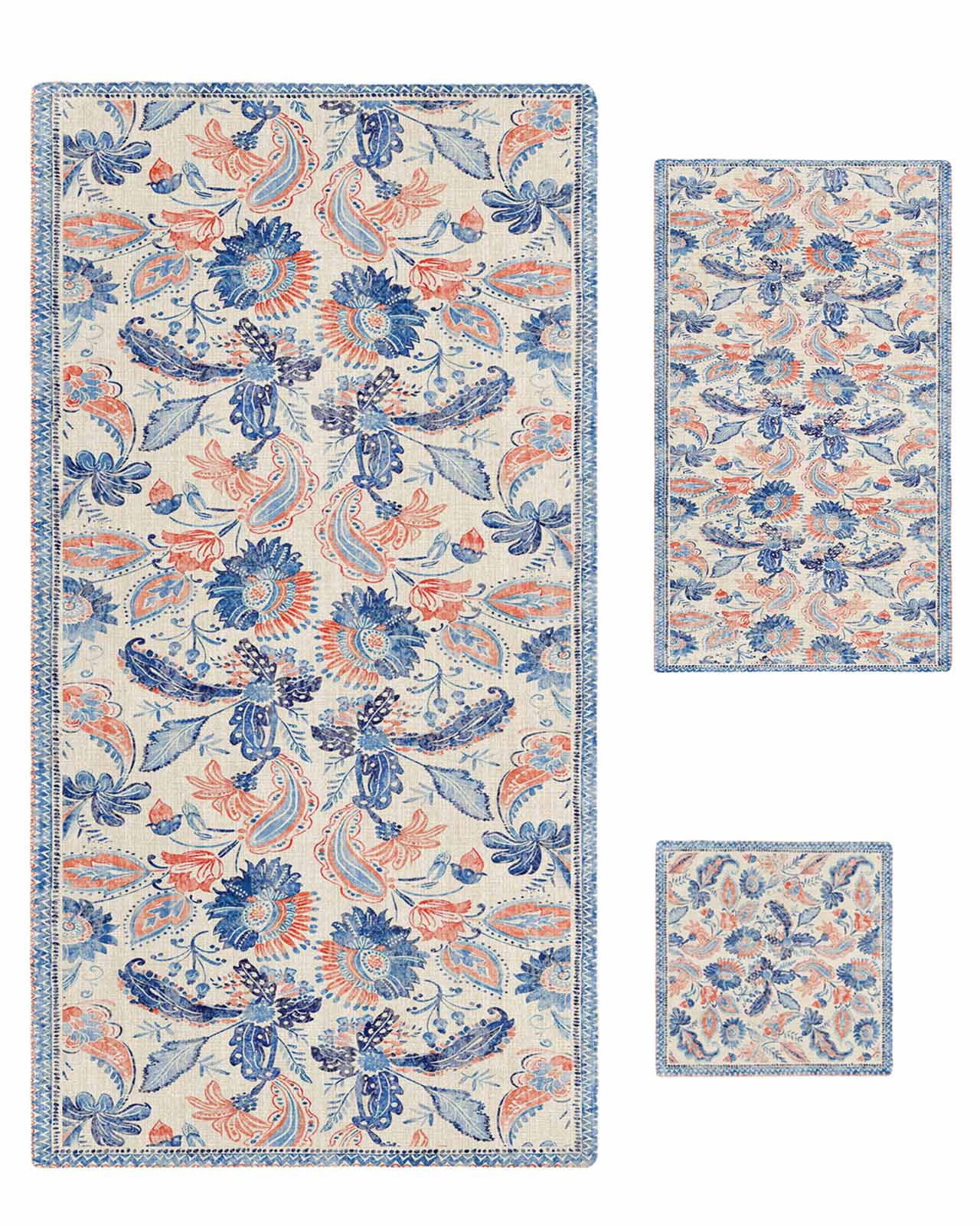 Blue Red Ethnic Bath Towels for Bathroom Set,Luxury Microfiber Towels ...