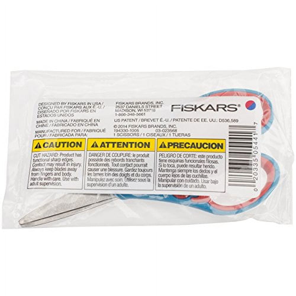 Blue/Red - Fiskars Left Handed Softgrip 5" Pointed Scissors - Walmart.com