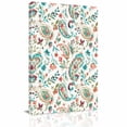Blue Red Floral Canvas Wall Art for Living Room, Watercolor Abstract ...