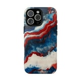 Blue Red Geode Agate Slice Abstract Mineral Art Phone Case with iPhone ...