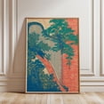 Blue Red Guzheng Poster Vintage Chinese Instrument Graphic Folk Music ...