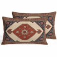 Blue Red Lumbar Pillow Covers 12 x 20 Inch Pillow Covers Set of 2 ...