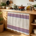 Blue Red Parallel Lines Cabinet Curtains for Kitchen 35"W x 35"L ...