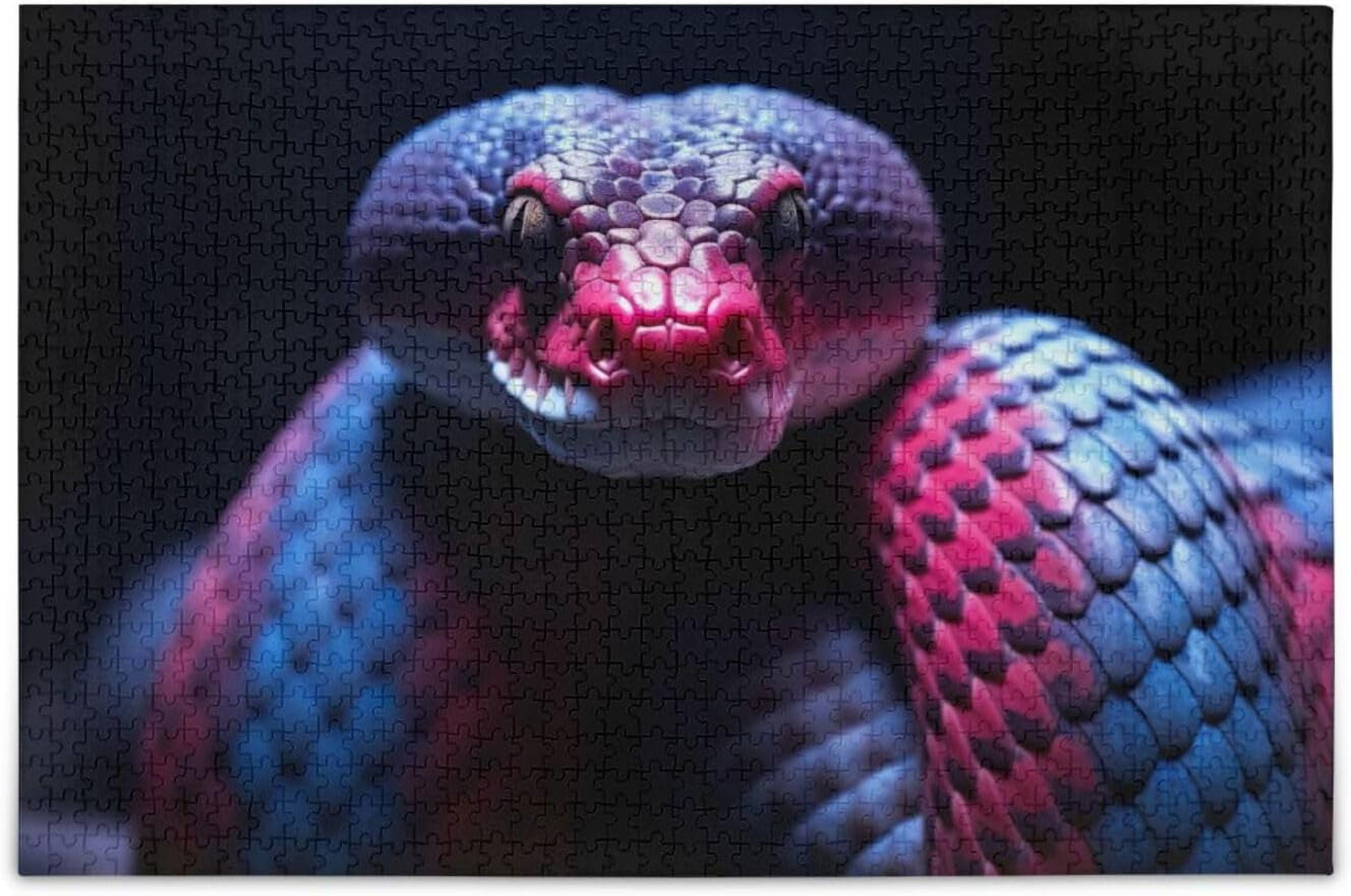 Blue Red Snake Jigsaw Puzzles for Adults 500 Pieces, Decompression ...