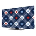 Blue Red Star Plaid TV Cover for 32 Inch Screen, Stretch Fabric ...