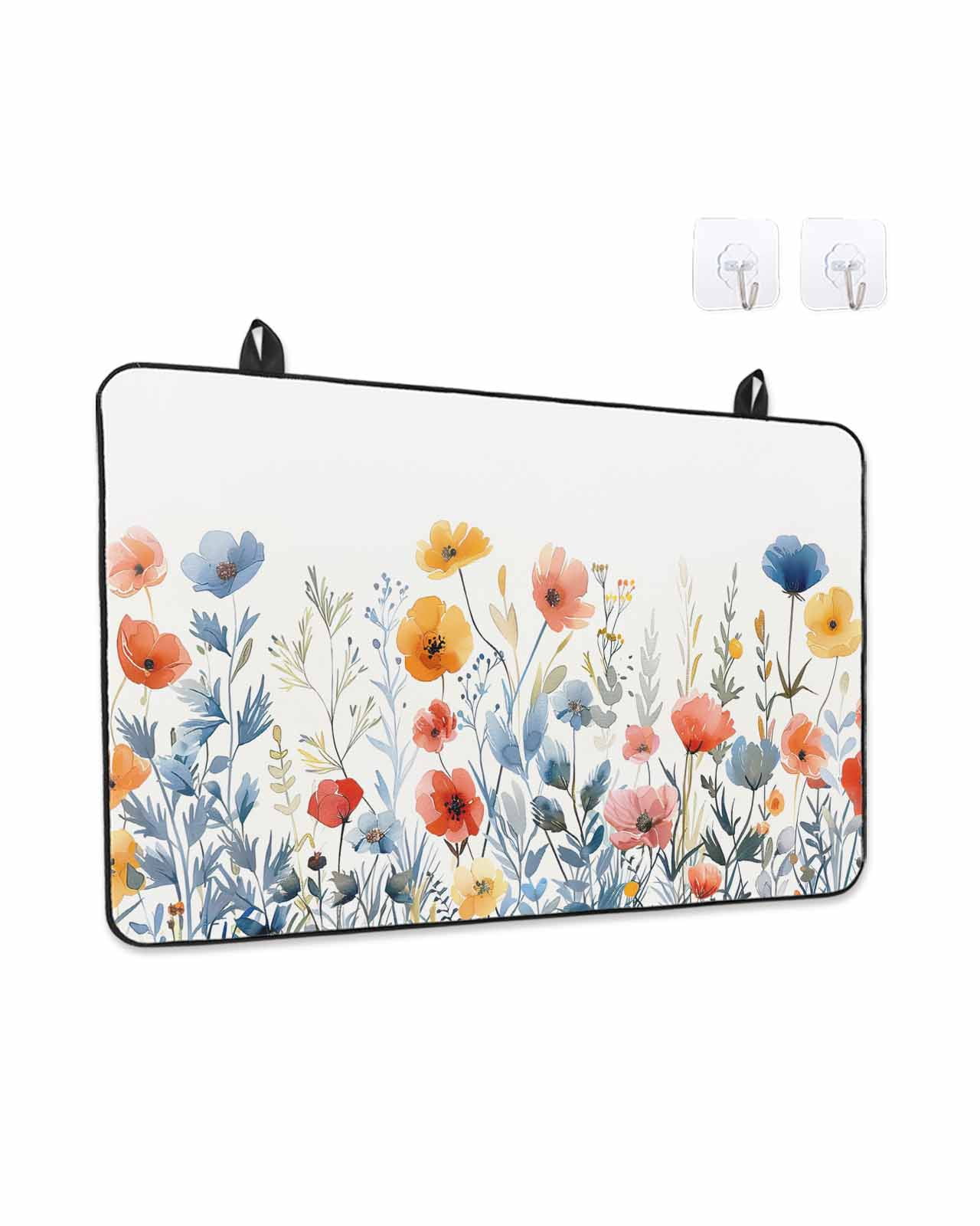 Blue Red Stove Top Covers for Electric Stove, 28'x20'' and Yellow Poppy ...