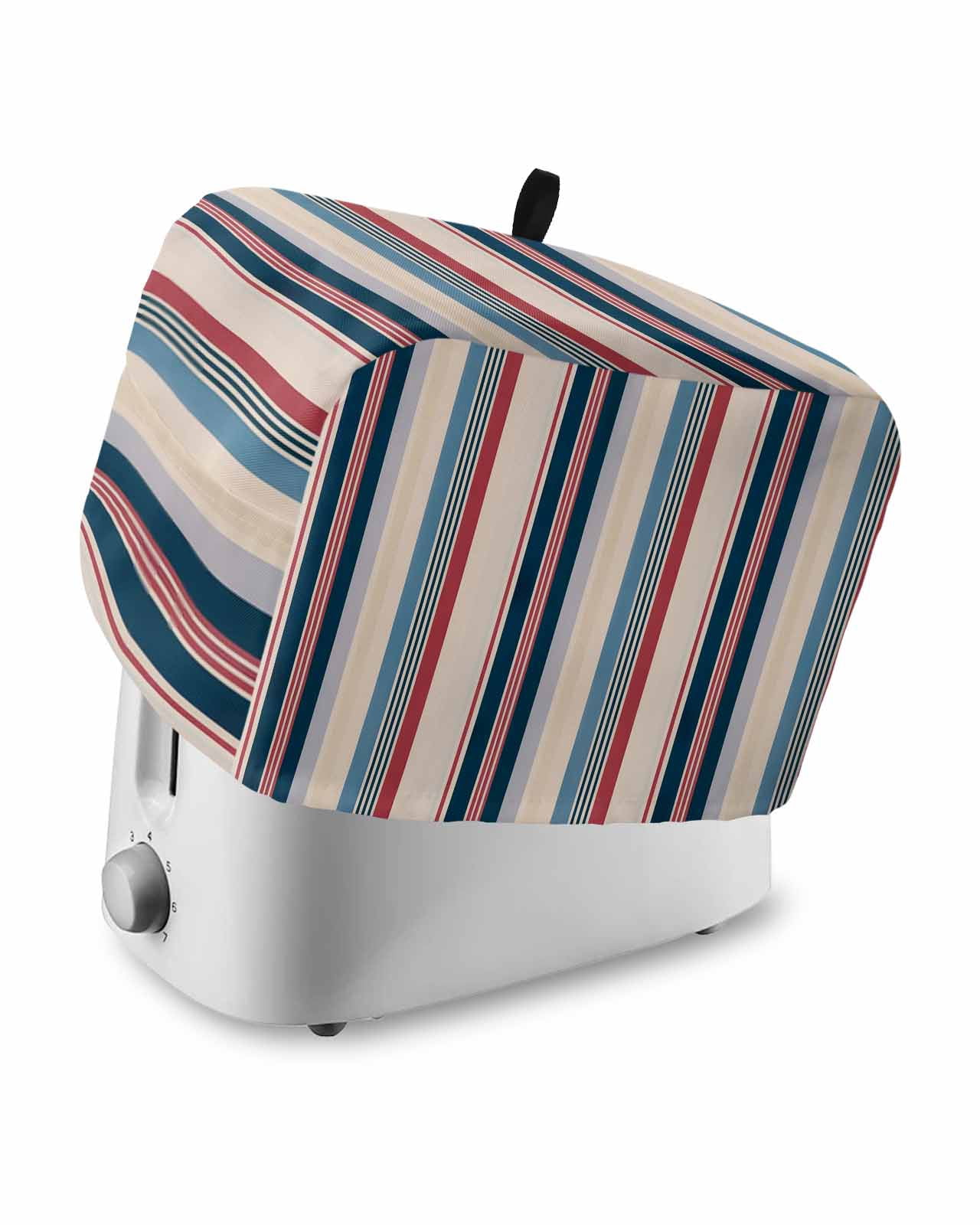 Blue Red Striped Toaster Cover 4 Slice, Large Kitchen Appliance Covers ...