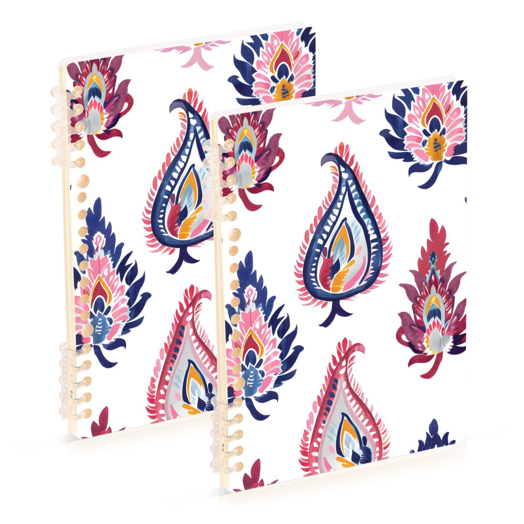 Blue Red Totems Ring Binder Notebook Journey Note Diary College Ruled ...