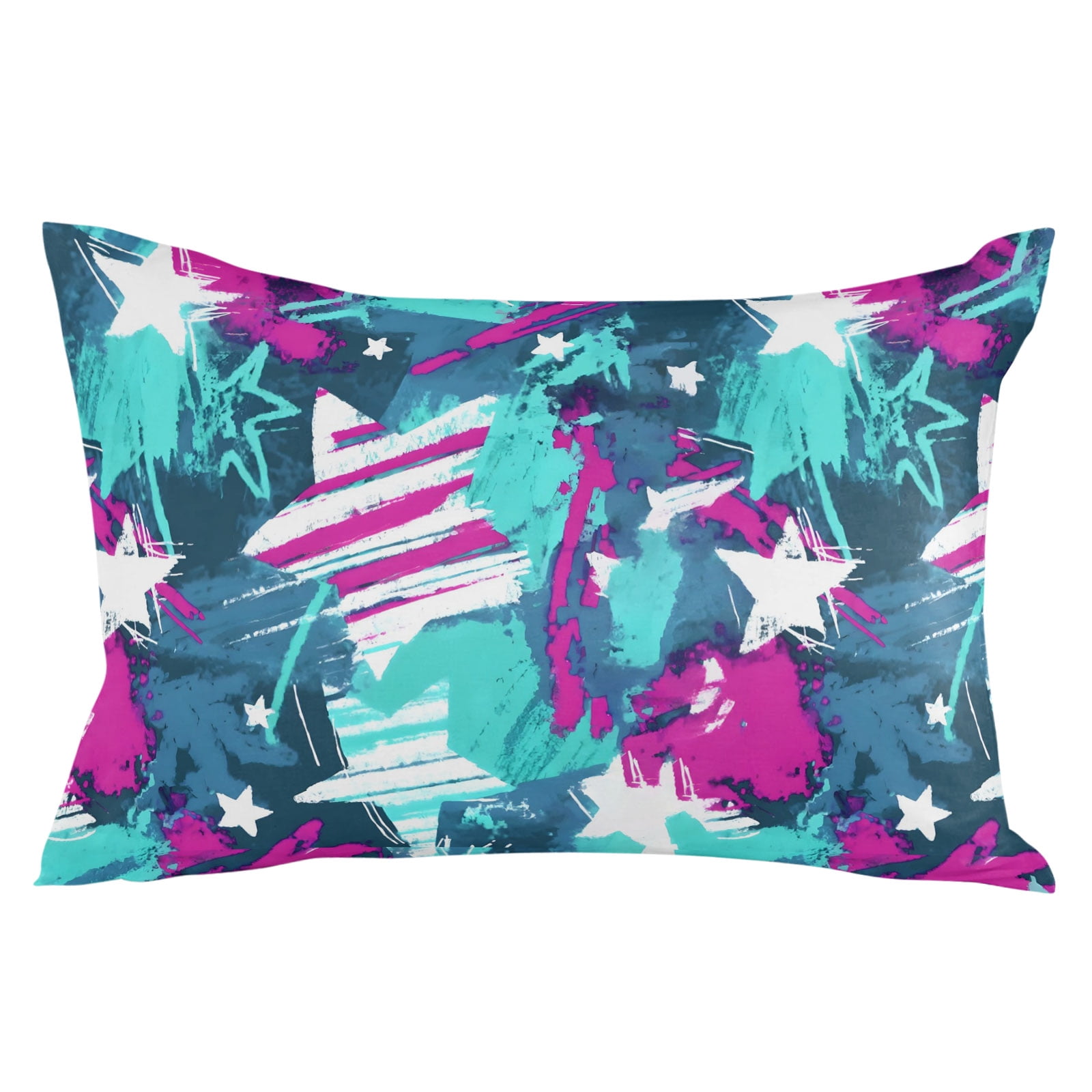 Blue Red USA Flag Throw Pillow Cover 20 x 36 Inch Decorative Pillow ...