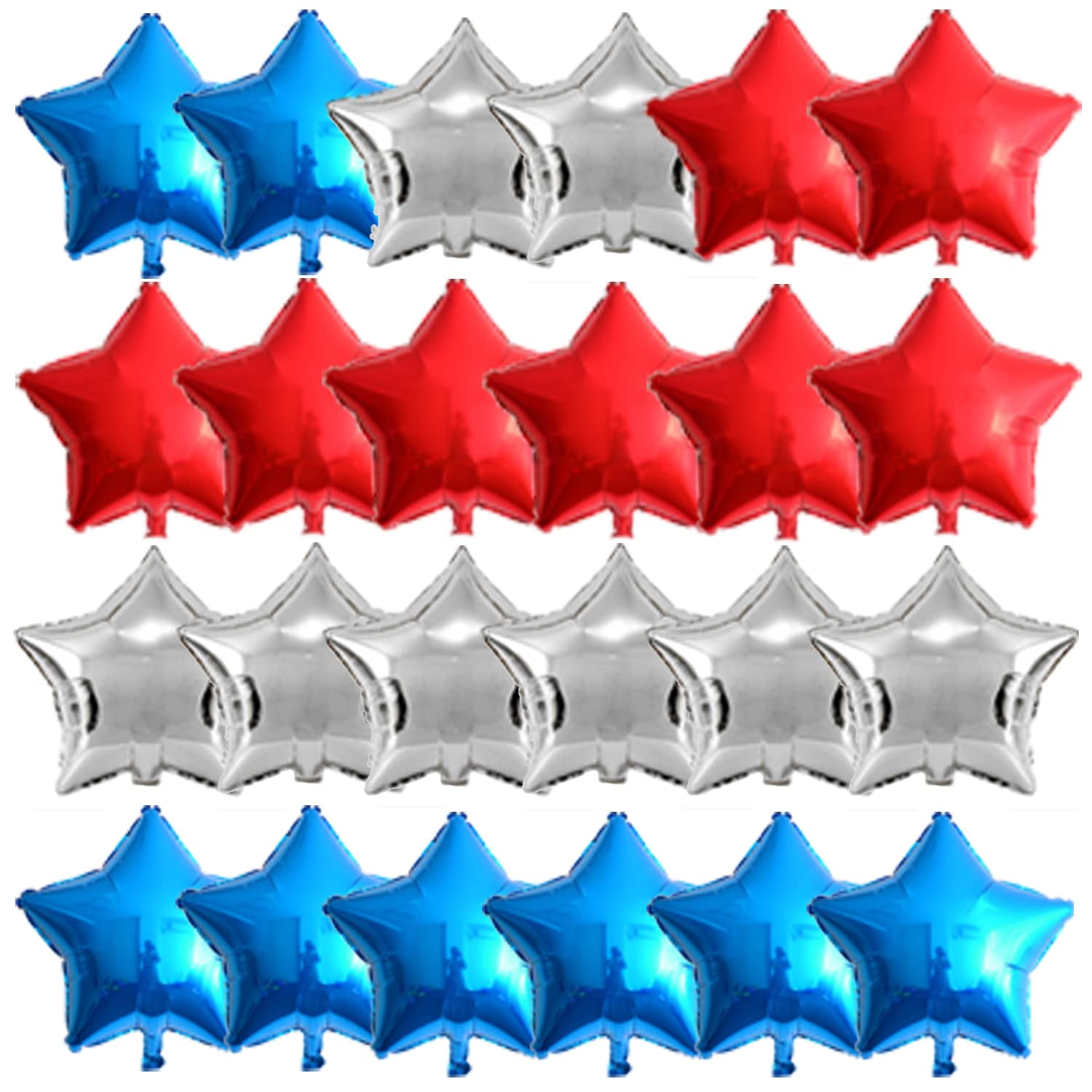 Blue Red White Balloons 4th of KKS1 July Balloons Balloons 18 inch ...