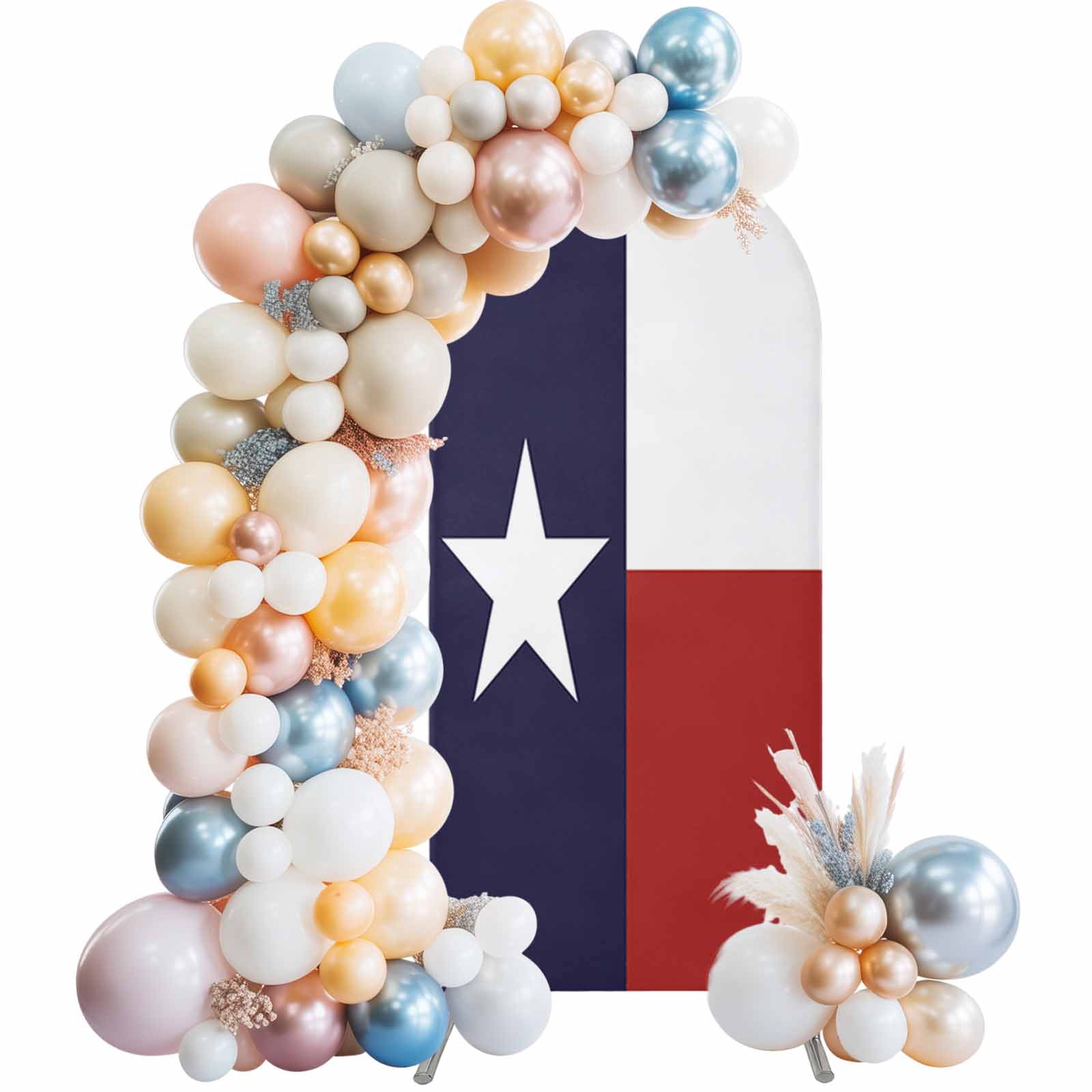 Blue Red White Texas Flag with Star Arch Backdrop Cover 4x1.65 Ft ...