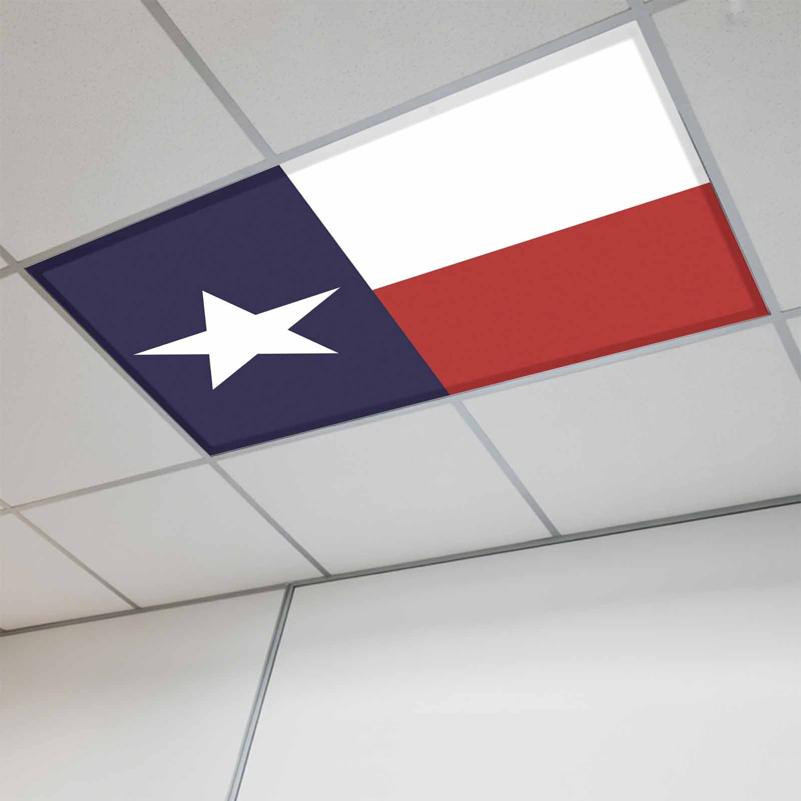 Blue Red White Texas Flag with Star Fluorescent Light Covers ...