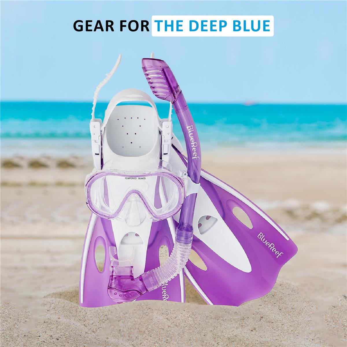 Blue Reef Kids Piper Snorkeling Set Purple - Walmart.com