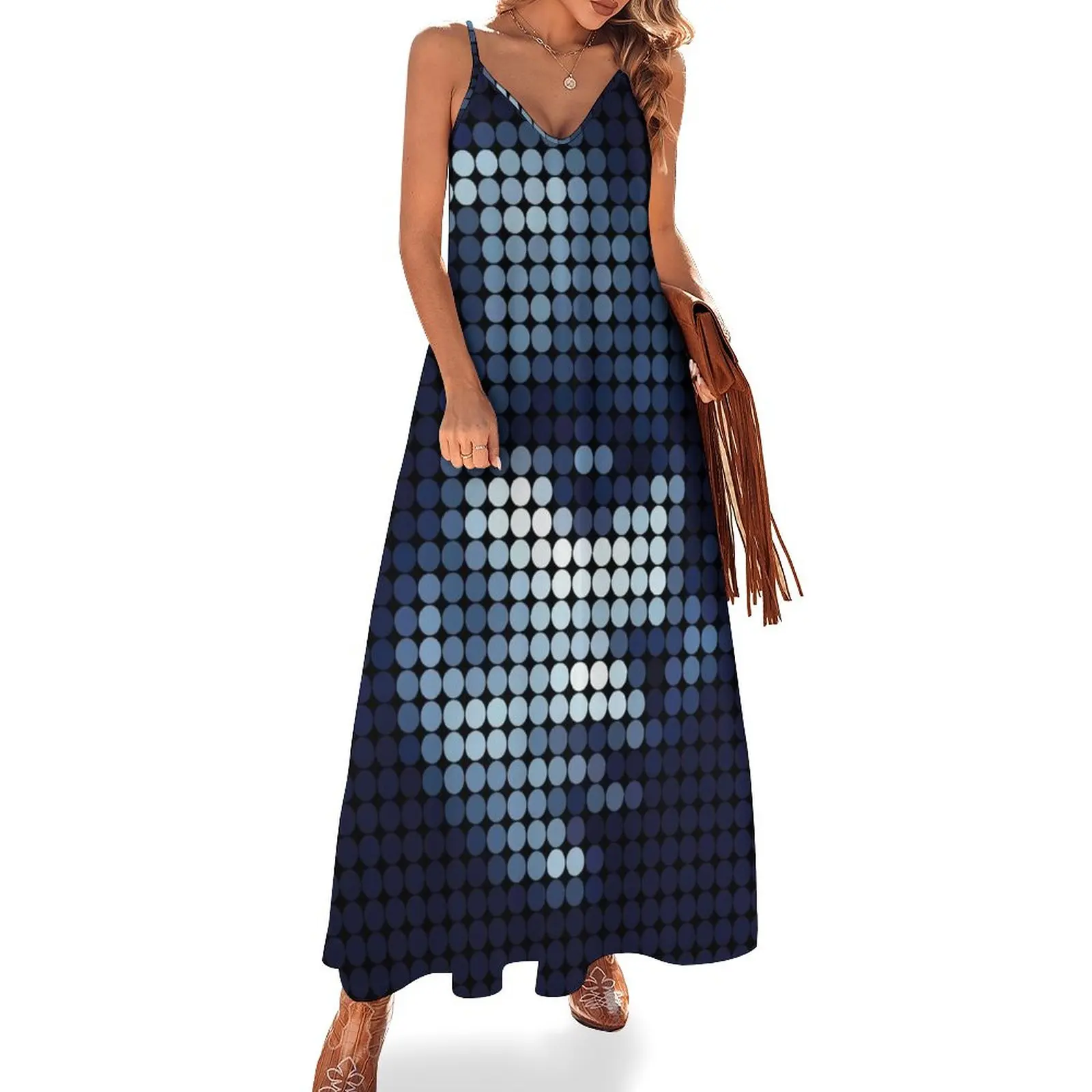 Blue (Remix) Sleeveless Dress luxury women's party dress evening prom ...