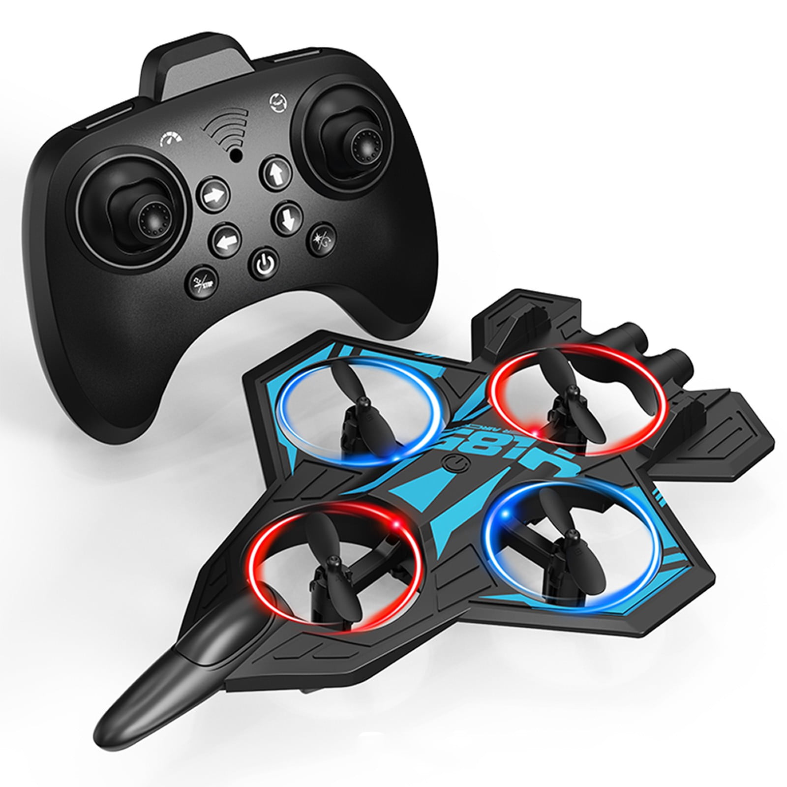 Blue Remote Control Foam Airplane With Headless Mode Altitude Hold And ...