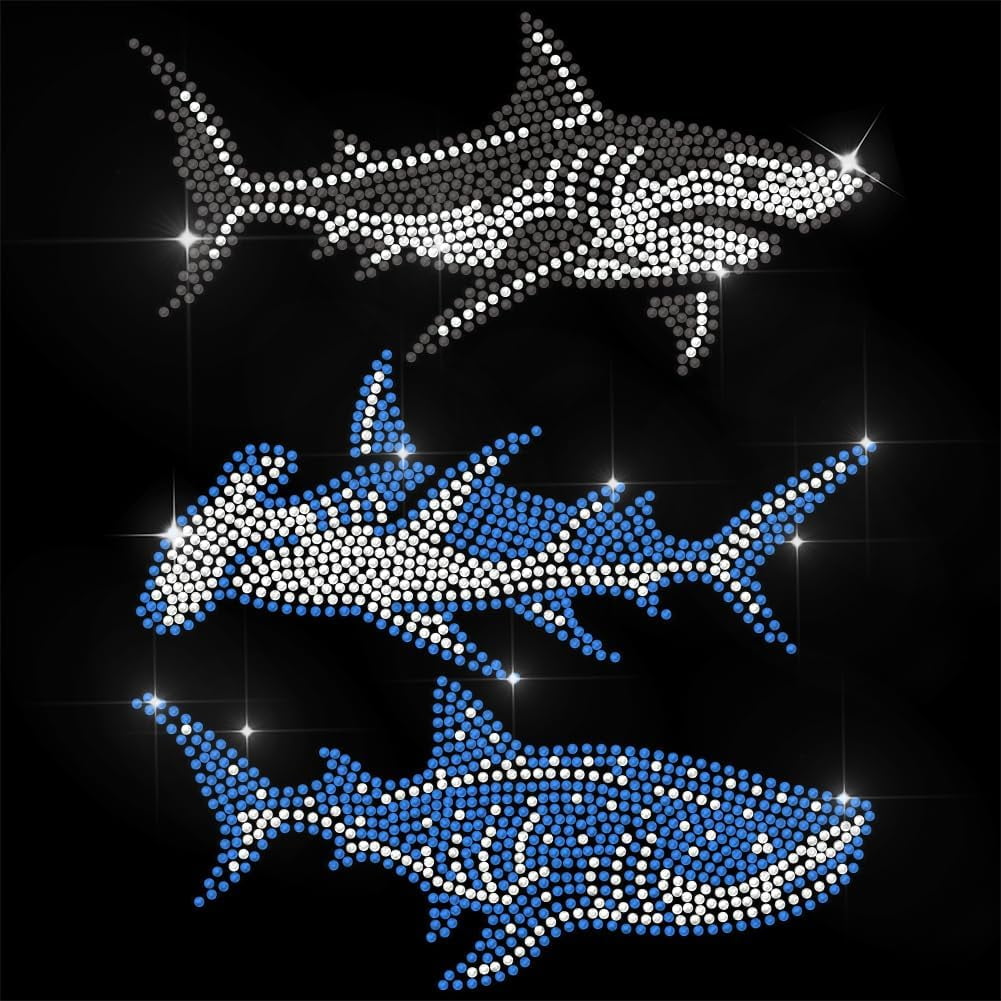 Blue Rhinestone Iron on Transfer Bling Diamond Hotfix Patches for ...
