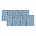 Blue Rhombus 2 Panels Kitchen Valance, Modern Blue Plaid Abstract ...