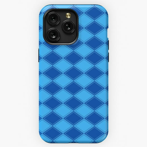 Blue Rhombus Pattern Modern Geometric iPhone Case 17 through 11 Pro Max ...
