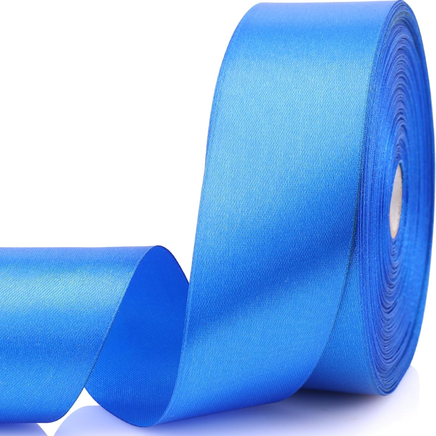 Blue Ribbon-1-1/2 Inch 60 Yards Blue Solid Satin Ribbon for Gift ...