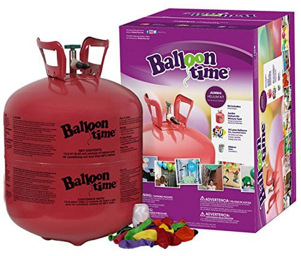 Blue Ribbon Balloon Time Portable Helium Tank 14.9 cu.ft - Includes 50 ...