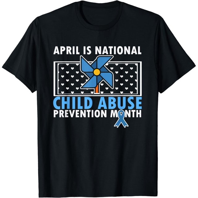 Blue Ribbon April Child Abuse Prevention Month Awareness T-Shirt ...