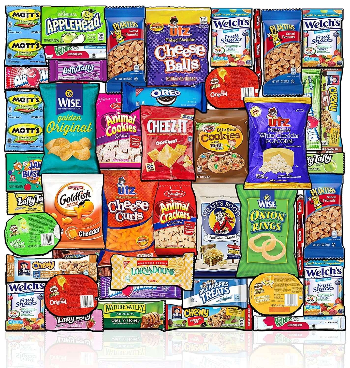 Blue Ribbon Care Package 45 Count, Mixed Snacks for Office, Schools ...