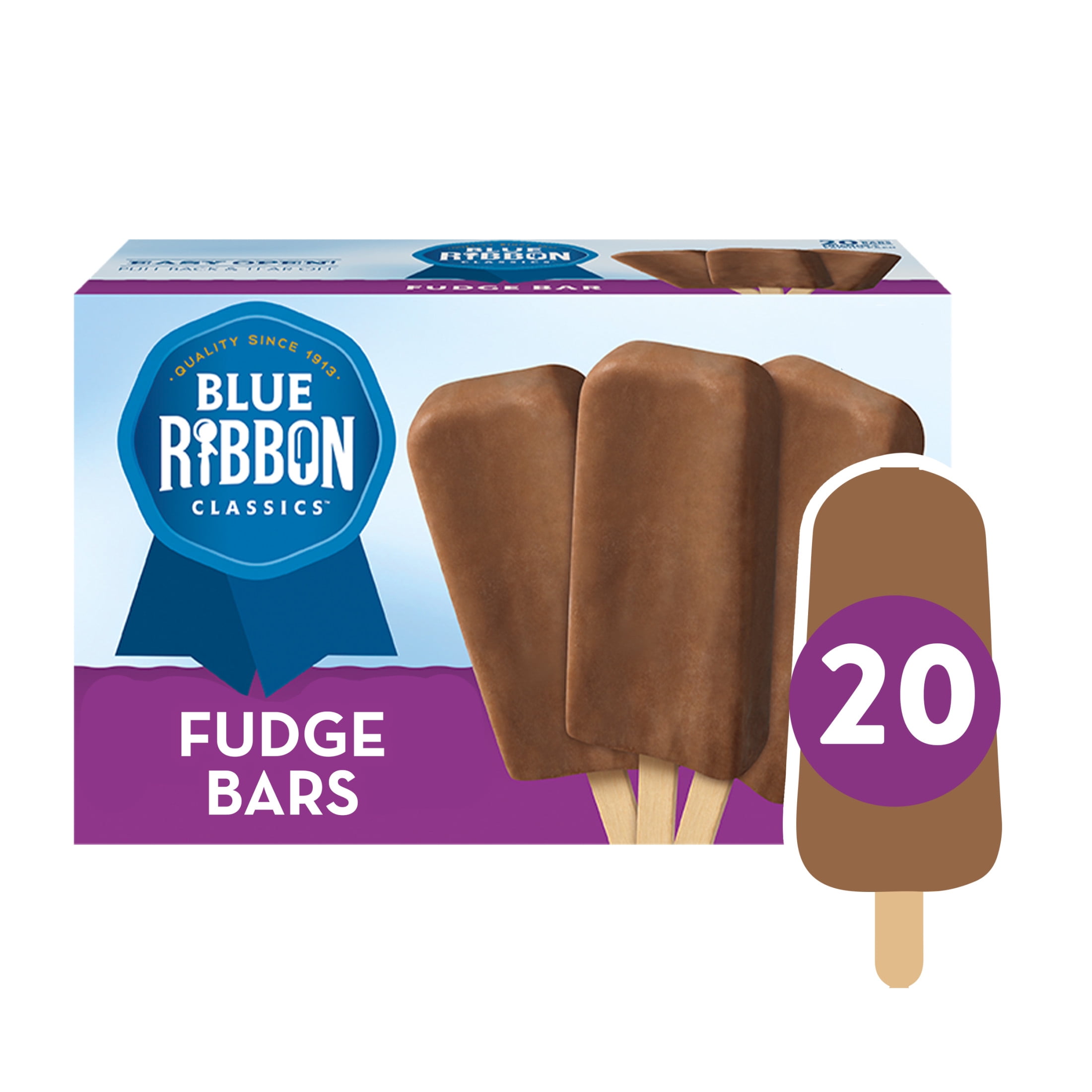 Blue Ribbon Classics Chocolate Flavored Fudge Frozen Dessert Treat Bar ...
