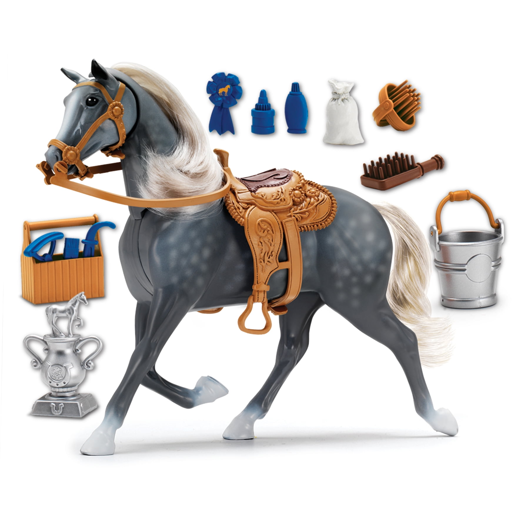 Blue Ribbon Morgan Horse Toy with Moveable Head, Realistic Sound ...